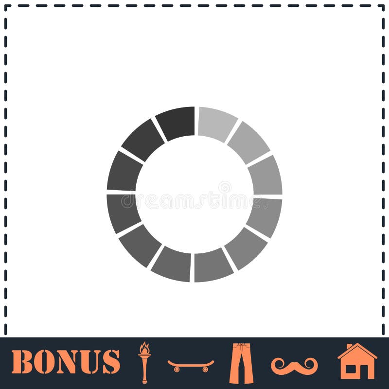 Load bar icon flat stock illustration. Illustration of graphic - 201671706