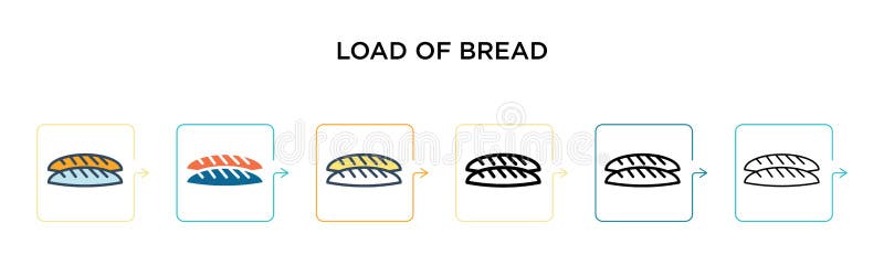 Load of Bread Vector Icon in 6 Different Modern Styles. Black, Two ...