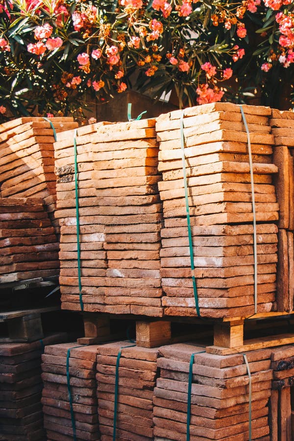 Load of Bricks in Stock for Construction Stock Photo - Image of load ...