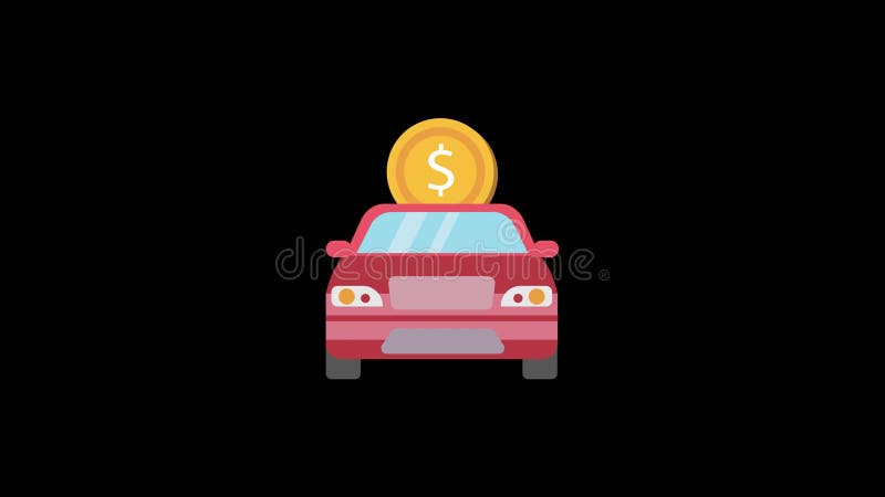 Load Car Icon Animation. Vehicle Loop Animation with Alpha Channel ...