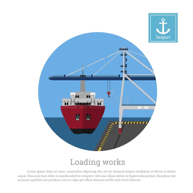 Cargo Ship on a White Background. Top, Side and Front View. Container ...