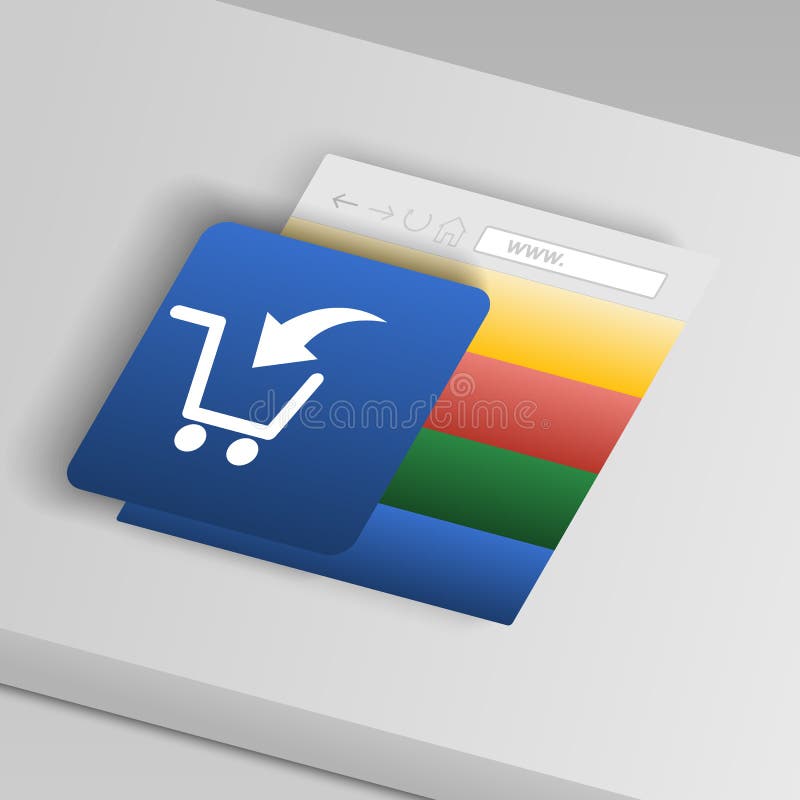 Load Cart Icon, Isometric Style Stock Illustration - Illustration of ...