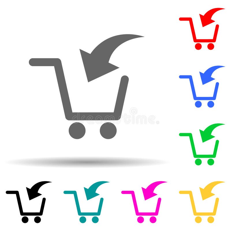 Load into a Cart Multi Color Style Icon. Simple Thin Line, Outline ...