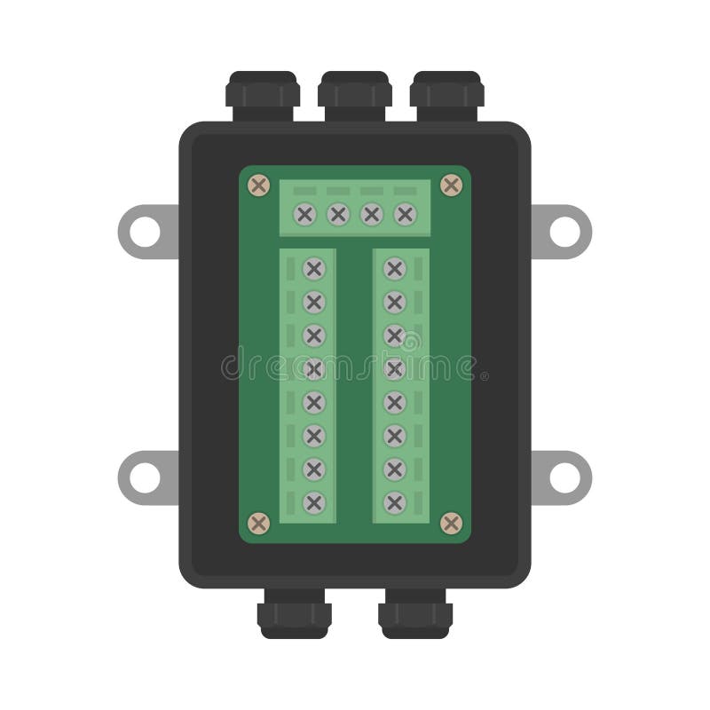 Load cell junction box stock vector. Illustration of style - 353326595