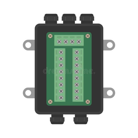 Load cell junction box stock vector. Illustration of style - 353326595