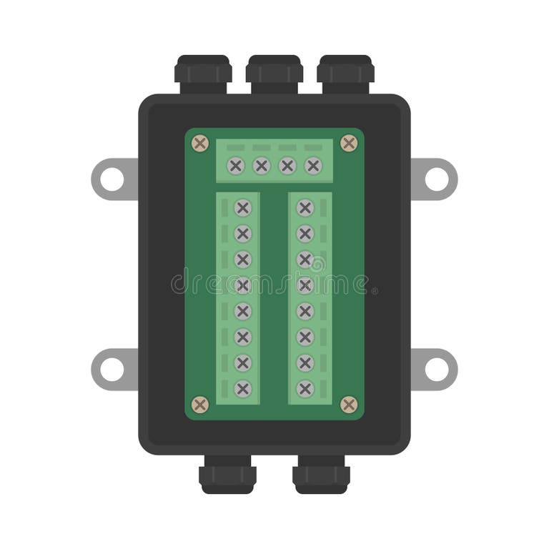 Load cell junction box stock vector. Illustration of style - 353326595