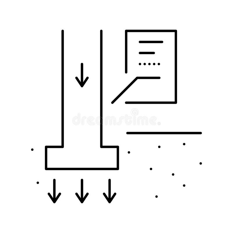 Load on Column Line Icon Vector Illustration Stock Vector ...