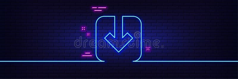 Load Document Line Icon. Download Arrowhead. Neon Light Glow Effect ...