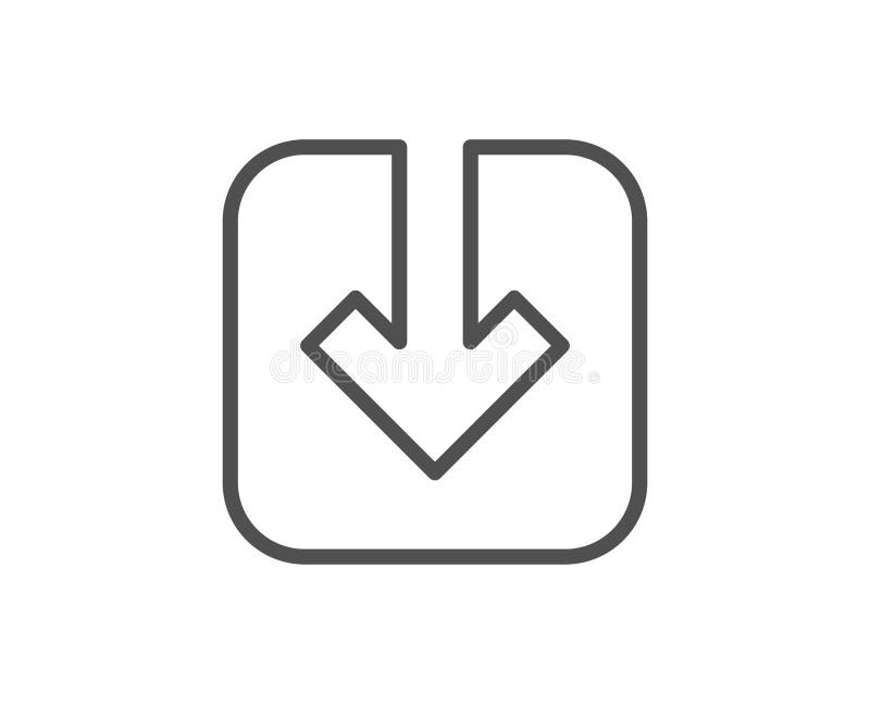 Load Document Line Icon. Download Arrowhead. Stock Vector ...