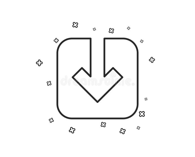 Load Document Line Icon. Download Arrowhead. Vector Stock Vector ...