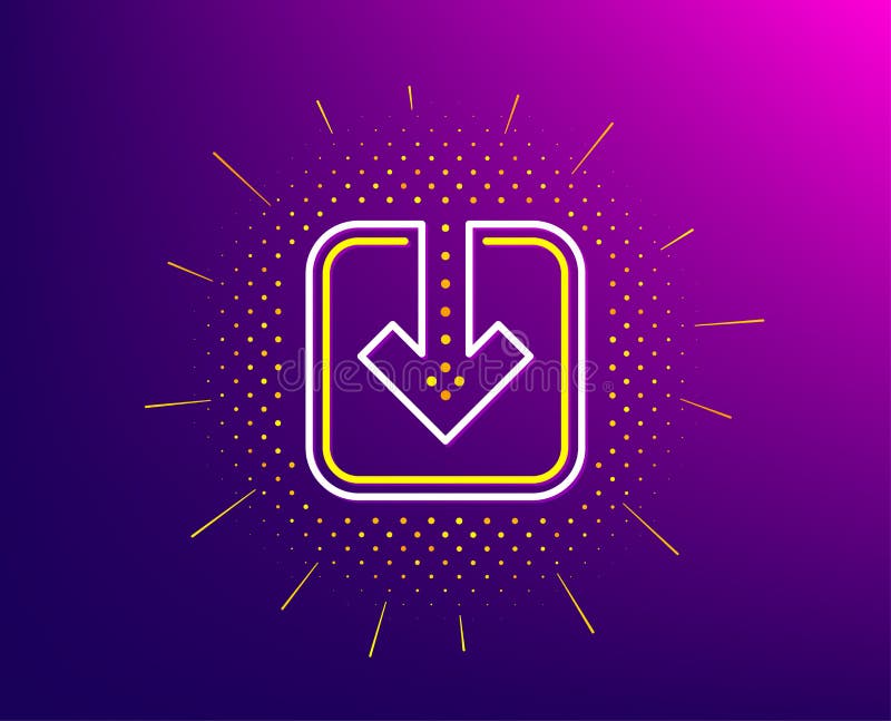 Load Document Line Icon. Download Arrowhead. Vector Stock Vector ...