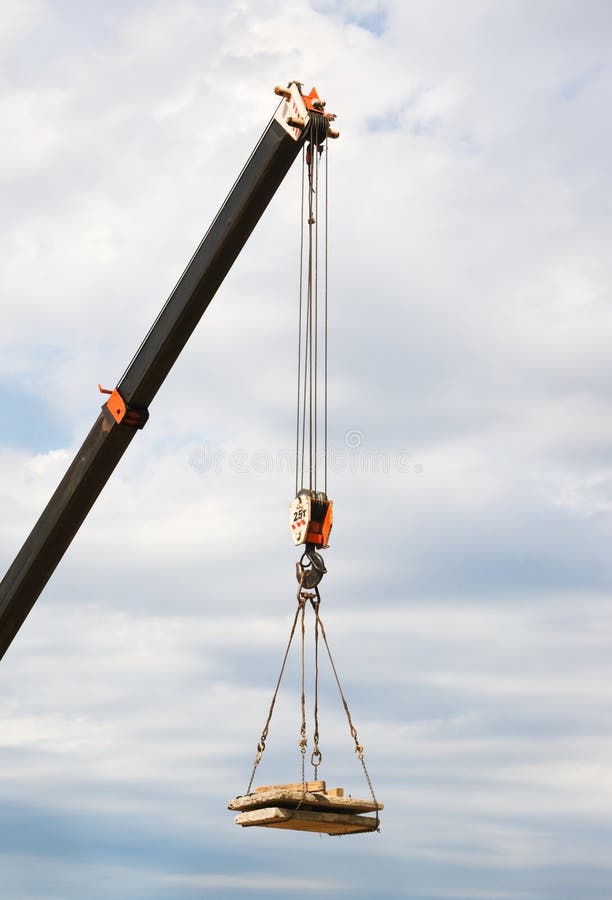 Load Hanging on Boom of Crane Stock Photo - Image of hanging ...