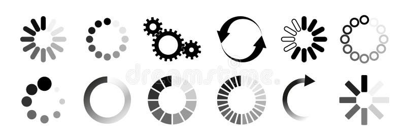 Load Buffer Icon Circle. Buffer Preloader Symbol Upload Page Stock Vector - Illustration of ...
