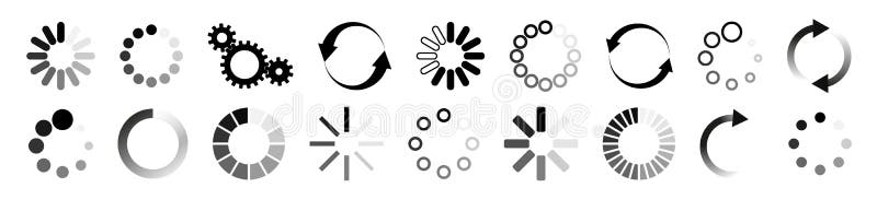Load Buffer Icon Circle. Buffer Preloader Symbol Upload Page Stock Vector - Illustration of ...