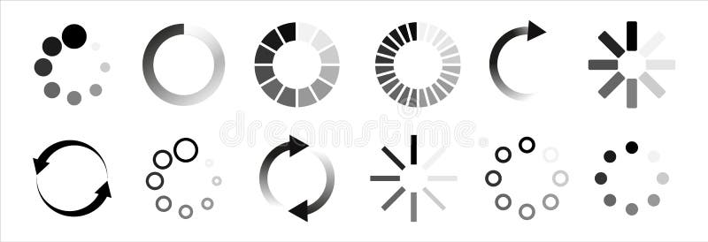 Load Icon. Loading Circle Website Buffer Loader or Preloader Stock Vector - Illustration of ...