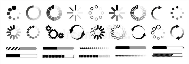 Load Icon. Loading Circle Website Buffer Loader or Preloader Stock ...