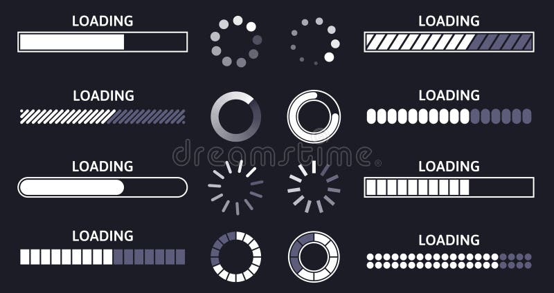 Load Indicator Loading Status Bar Round Buffer Download Progress And