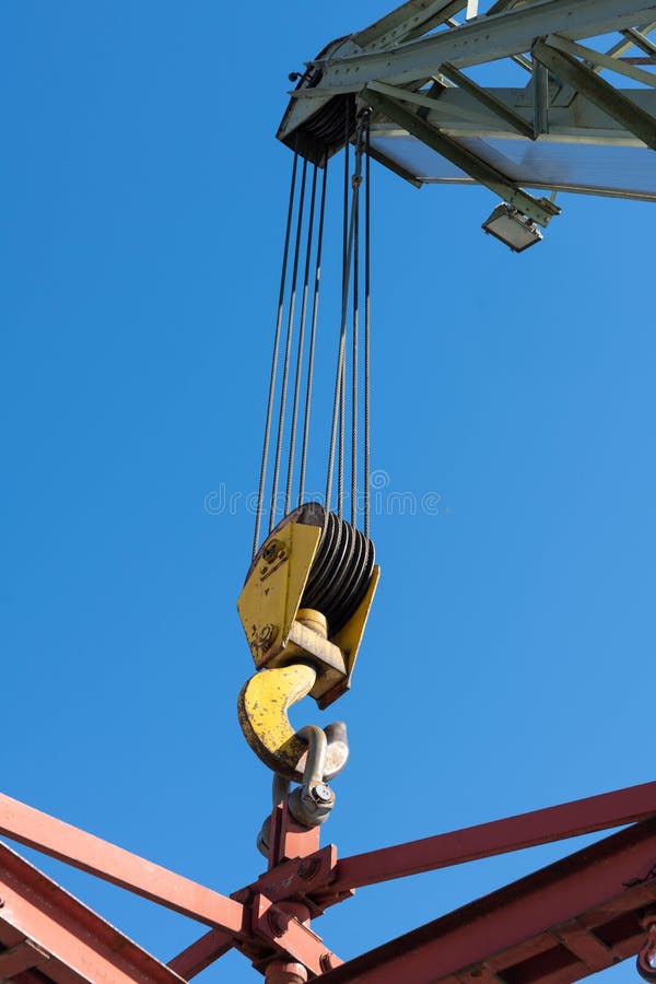 Lifting Device in Front of a Blue Sky Stock Image - Image of mechanical ...