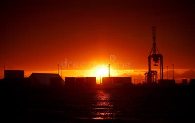 Load port stock photo. Image of terminal, lights, skyline - 8228276