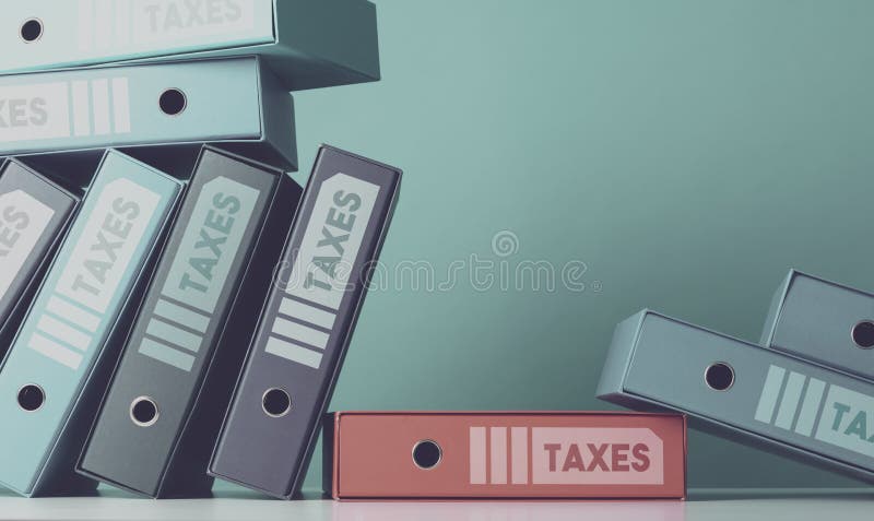 Load of Ring Binders that Contain Tax Documents Stock Photo - Image of ...