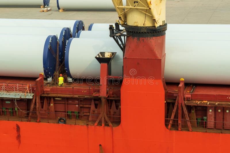 Cargo Securing with Chains on a Ship Stock Photo - Image of securing ...