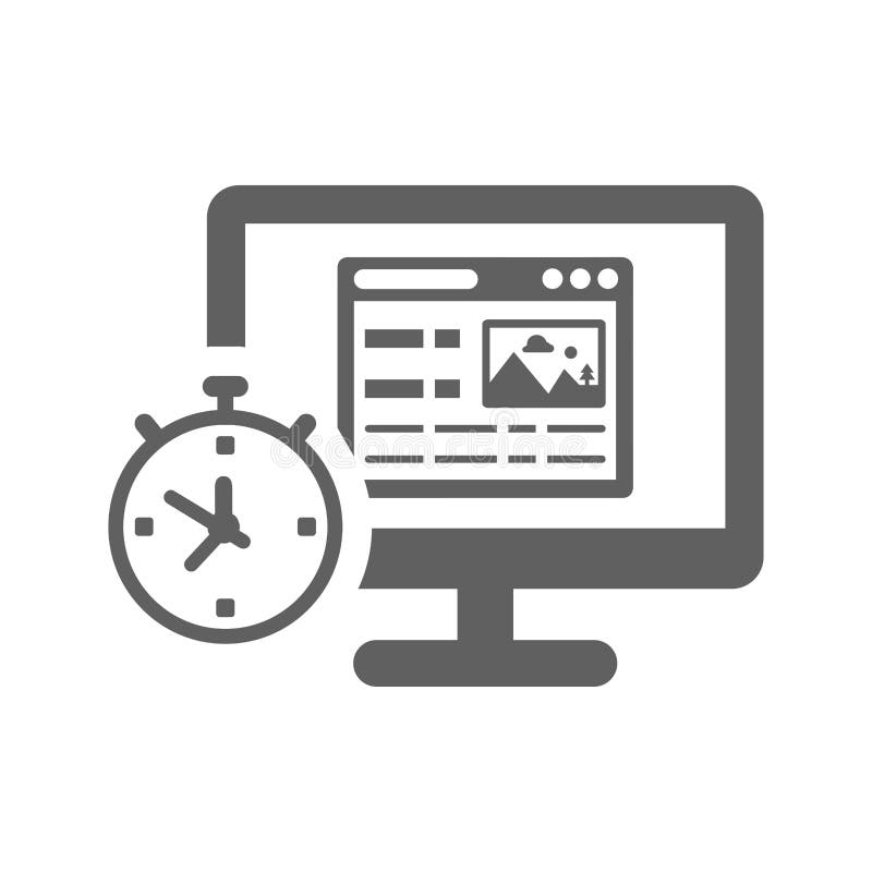 Load Time, Image, Optimization, Load Icon. Gray Vector Design Stock ...