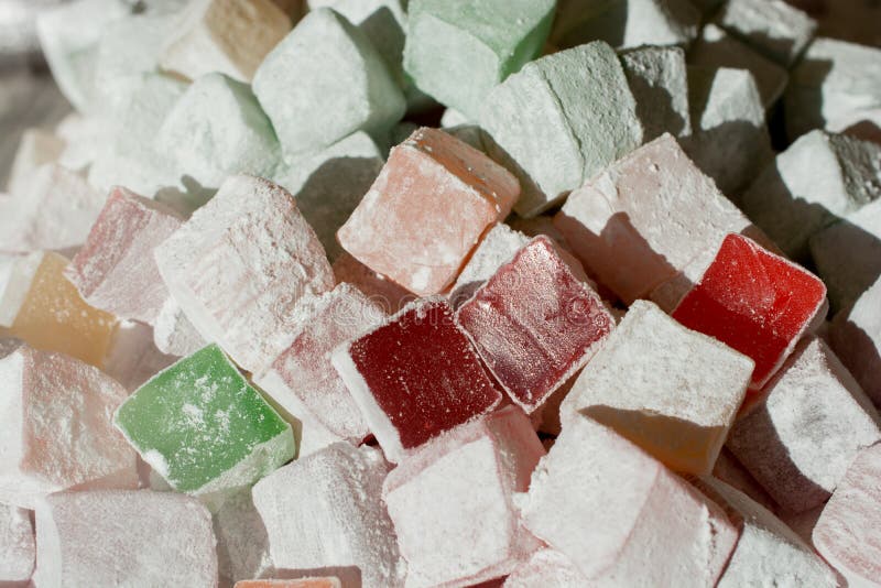Traditional Turkish Delight Lokum Candy Stock Photo - Image of ...