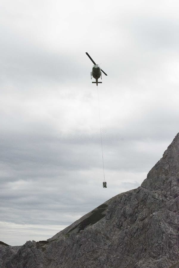Load Transport with a Helicopter Stock Photo - Image of traffic ...