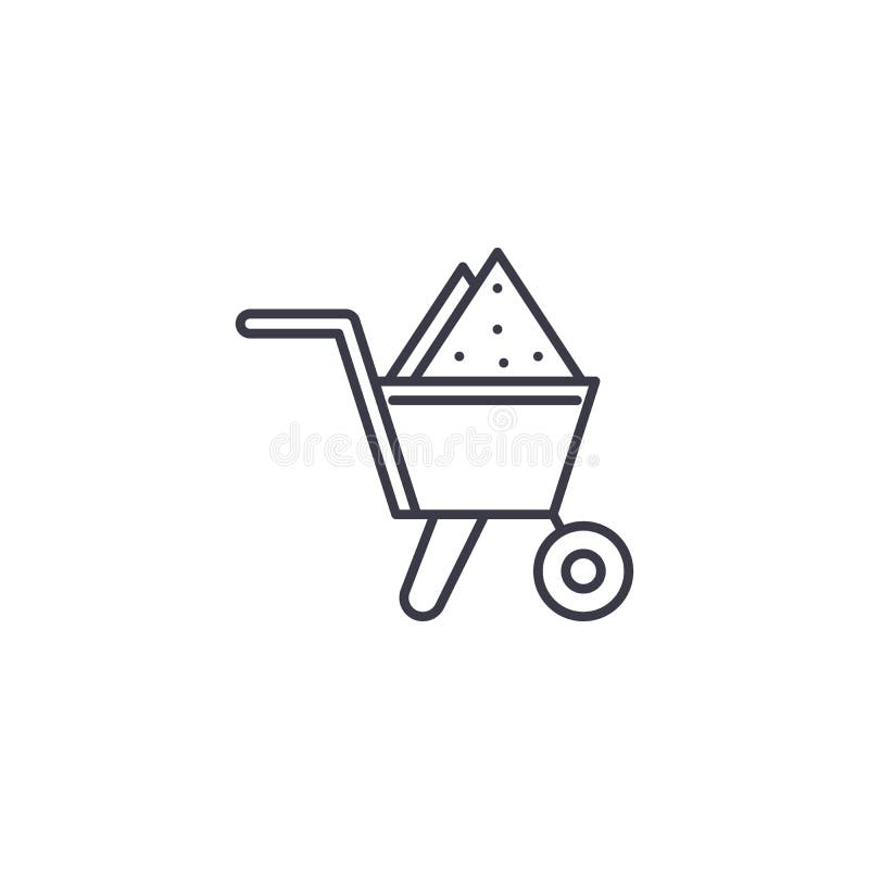 Load Trolley Linear Icon Concept. Load Trolley Line Vector Sign, Symbol ...