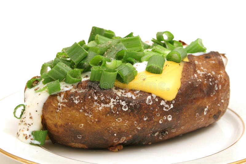 Baked Potato Loaded stock photo. Image of white, baked - 14623758