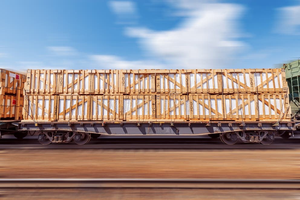 Loaded freight carriage. stock photo. Image of conveyance - 65730644
