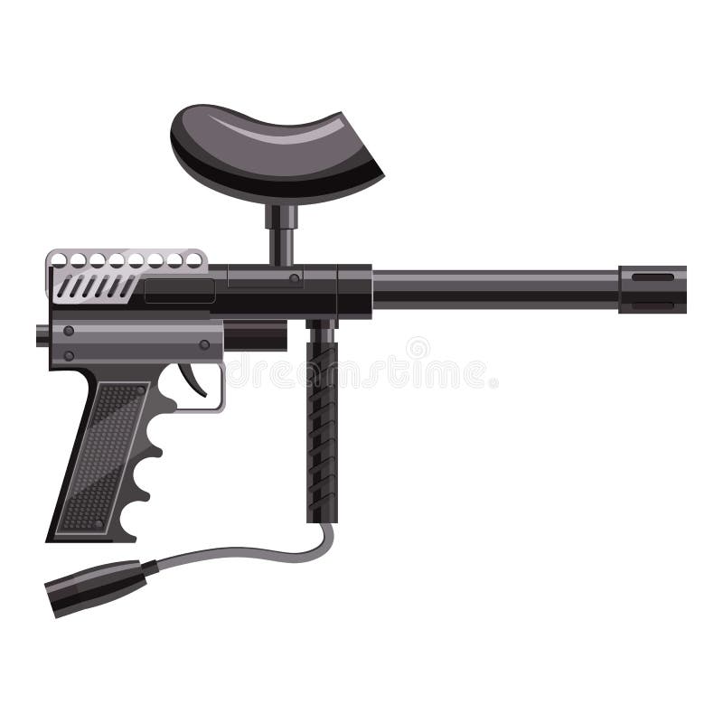 Loaded Gun for Paintball Icon, Cartoon Style Stock Vector ...