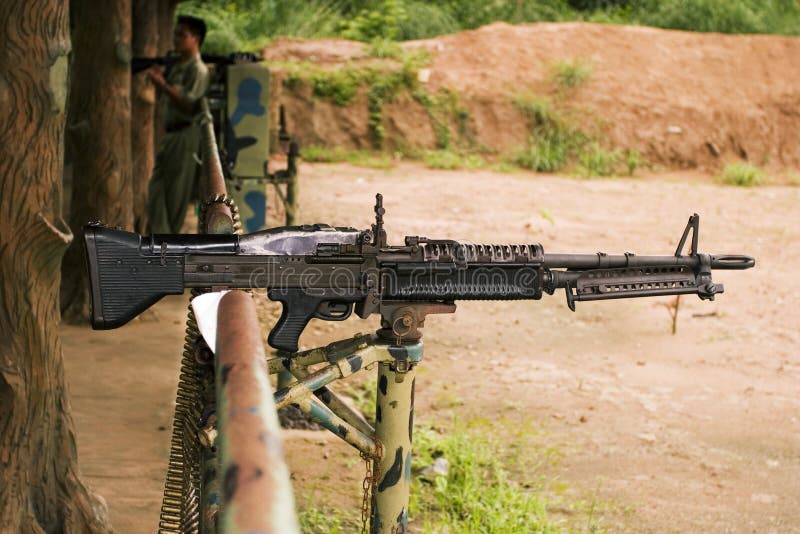 M240 Machine Gun stock photo. Image of mobility, long - 2699204