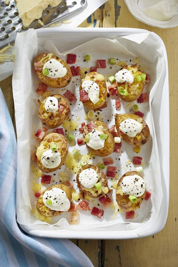 Loaded smushed puds stock image. Image of melted, baked - 88701131