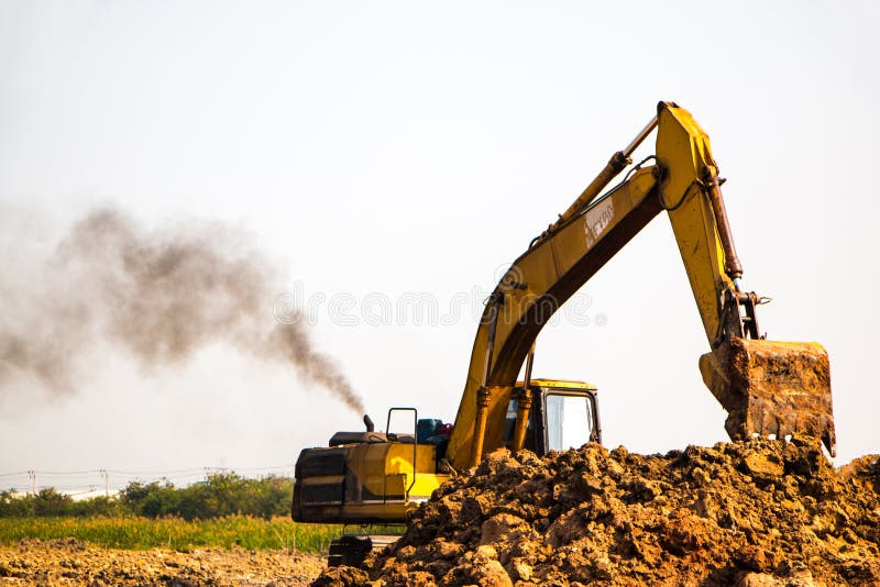 Loader backhoe working stock image. Image of equipment - 66259967