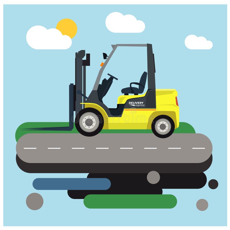 Loader Car - Vector Flat Cartoon Illustration Stock Illustration ...