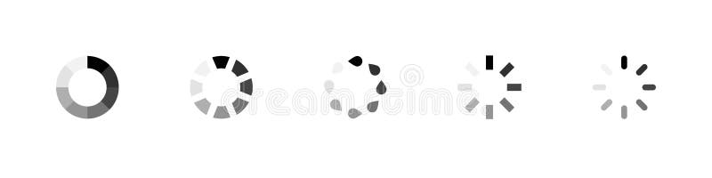 Loader Circle Icon Set. Isolated Vector Web Bar Stock Vector ...