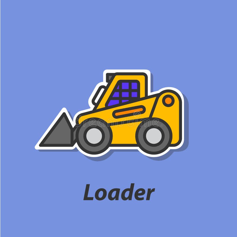 Loader color flat icon. stock vector. Illustration of modern - 97581027
