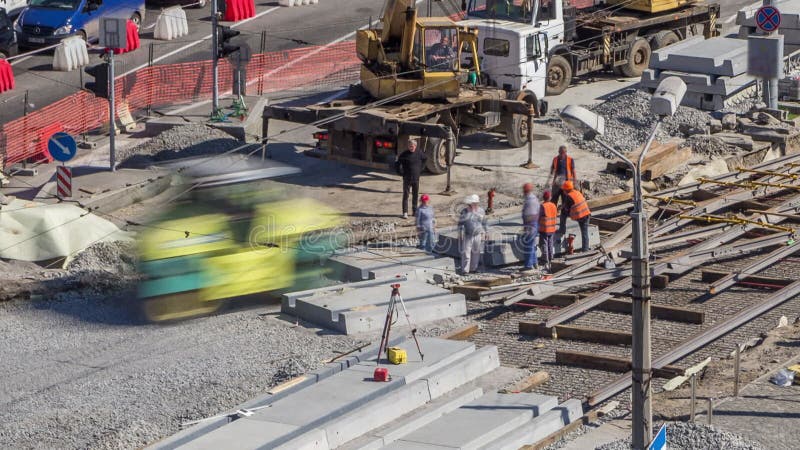 Loader Crane for Loading and Unloading Sleepers from Truck Which Stands ...