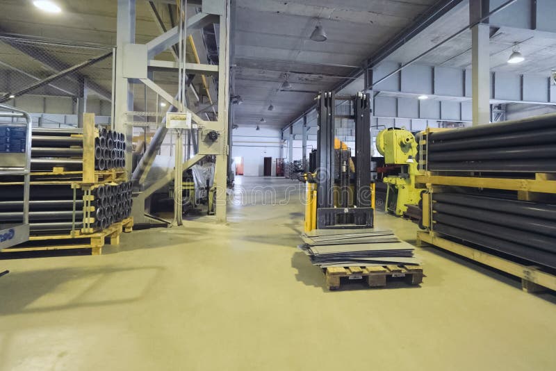 Loader at the Factory in the Workshop Stock Photo - Image of worker ...