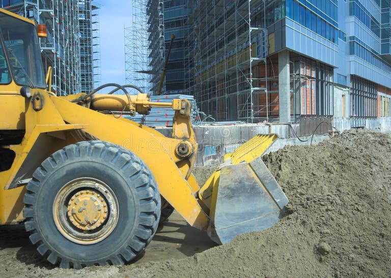 Loader Heavy Machine at Work Stock Photo - Image of flatten, earth ...