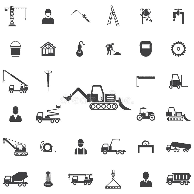 Loader icon stock illustration. Illustration of hydraulic - 108918600