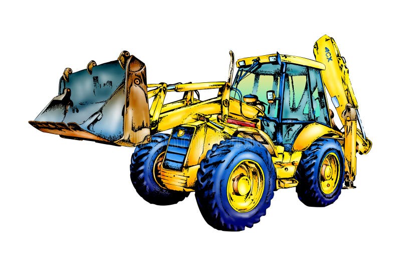 Loader Illustration Color Art Stock Illustration - Illustration of ...