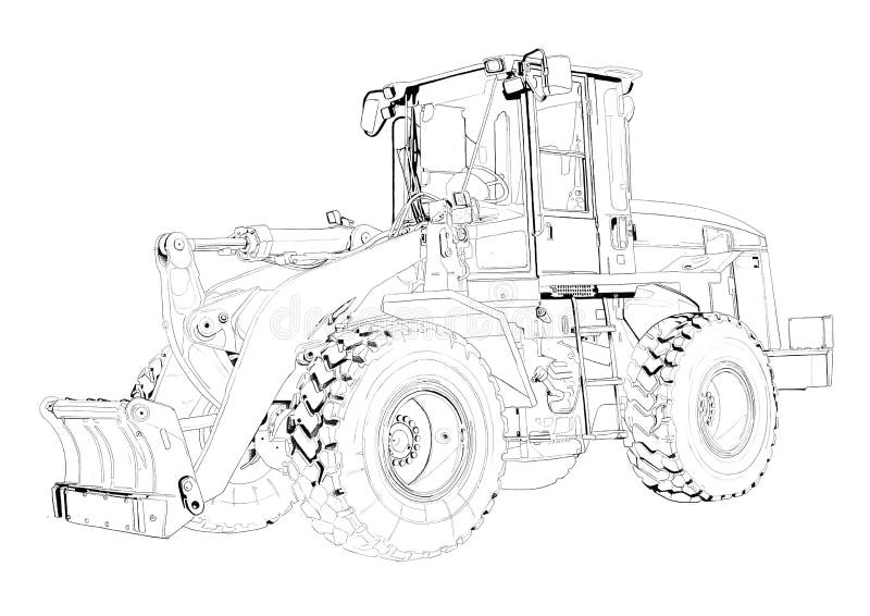 Loader Illustration Color Art Stock Illustration - Illustration of ...
