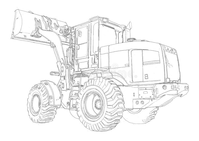 Loader Illustration Drawing Art Stock Illustration - Illustration of ...