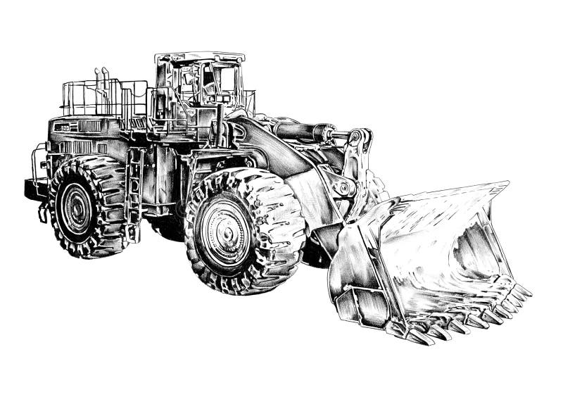 Loader Illustration Drawing Art Stock Illustration - Illustration of ...