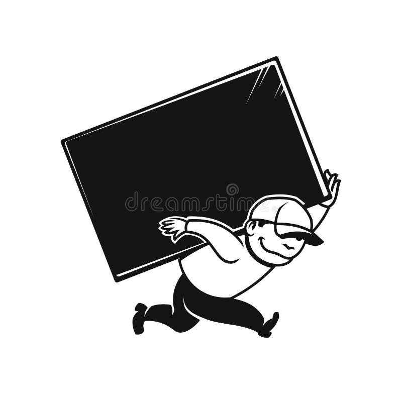 Loader Man Icon for Delivery Service or Moving Stock Vector ... Loader Man Icon for Delivery Service or Moving Stock Vector ...
