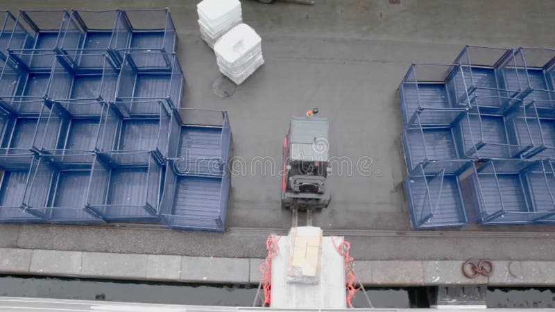 Loader Moves Backward from Cargo and Second Ride Stock Video - Video of ...