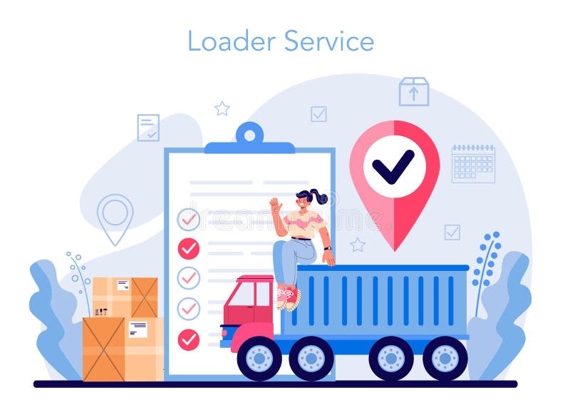 Loader Service. Stevedore in Uniform Carrying a Cargo Stock Vector ...