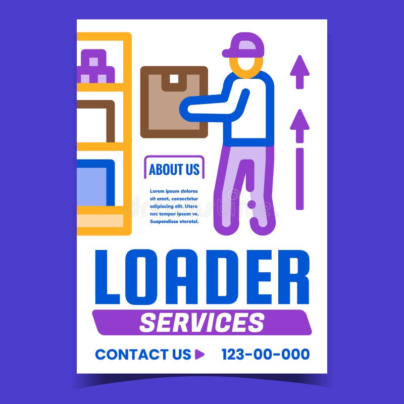Loader Services Creative Promotion Banner Vector Stock Vector ...
